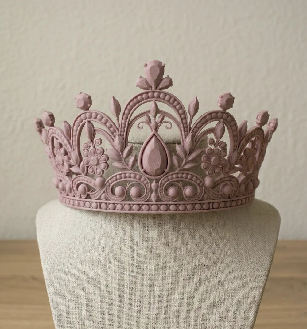 Elegant Royal Tiara / Princess Crown - Free 3D Print Model - MakerWorld