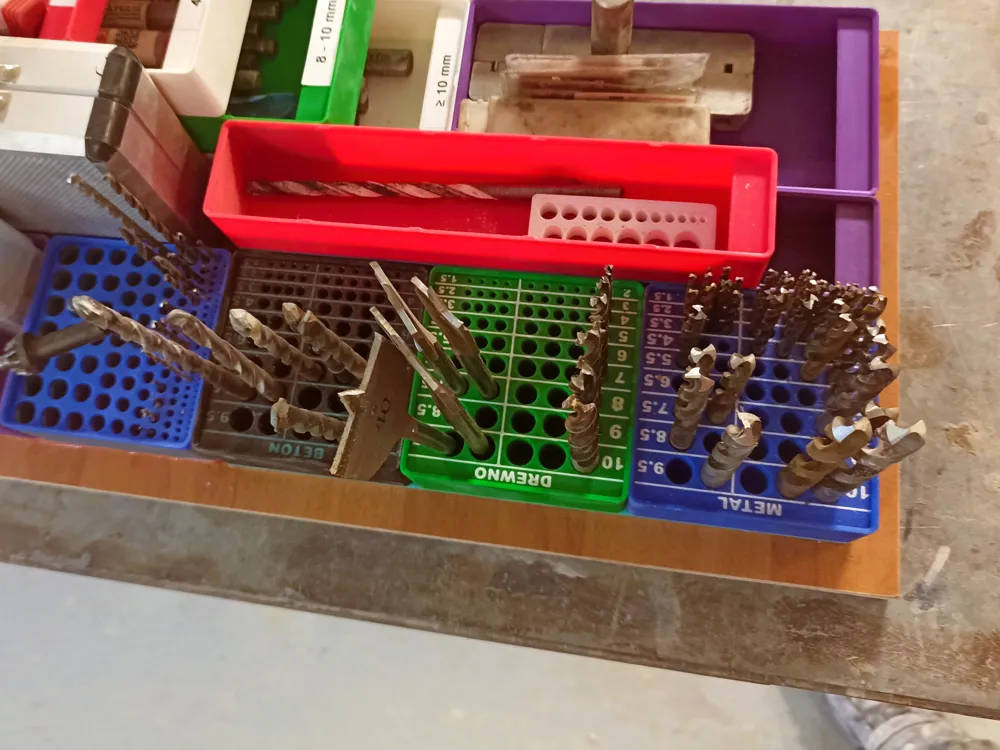 Drills compact organizer 2x2 gridfinity box - Free 3D Print Model ...