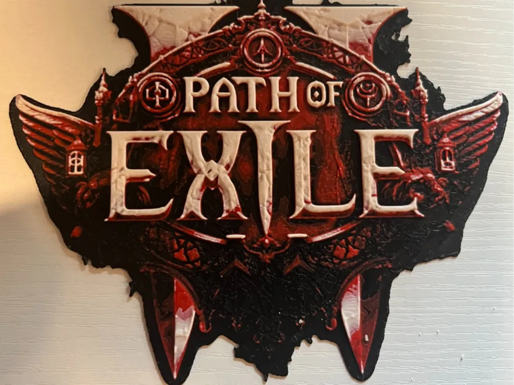 Path of exile 2 cut-out logo by rezz57 MakerWorld: Download Free 3D Models