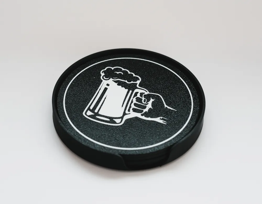 Beer themed coasters set with holder by KL Worx - MakerWorld