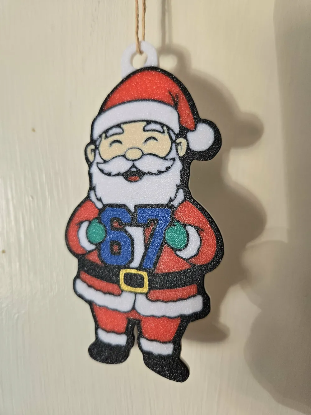 Santa says 67 ornament - Free 3D Print Model - MakerWorld