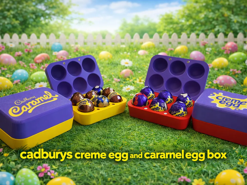 Cadburys Creme Egg Box & Caramel Egg Box - Free 3D Print Model - MakerWorld