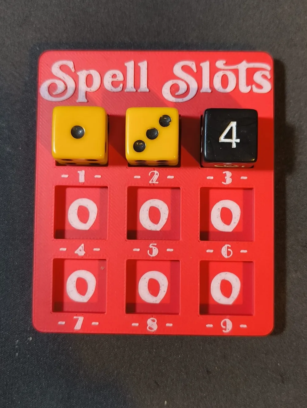 Simple Spell slots tracker DnD for D6's - Free 3D Print Model - MakerWorld
