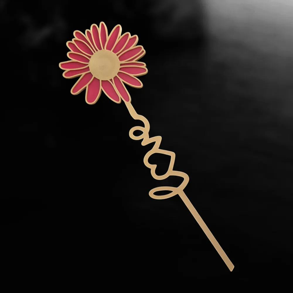 Flower with "Love" Stem (in stand) by C4UStudio MakerWorld: Download ...