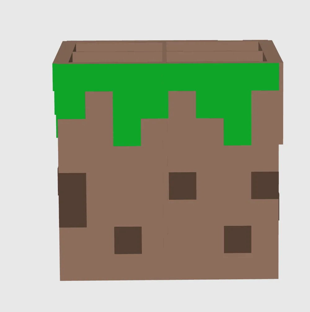 Minecraft grass block pen box by noytju's 3D studio - MakerWorld