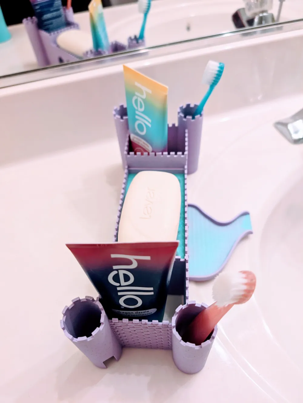 Kids Castle toothbrush, toothpaste, soap holder - Free 3D Print Model ...