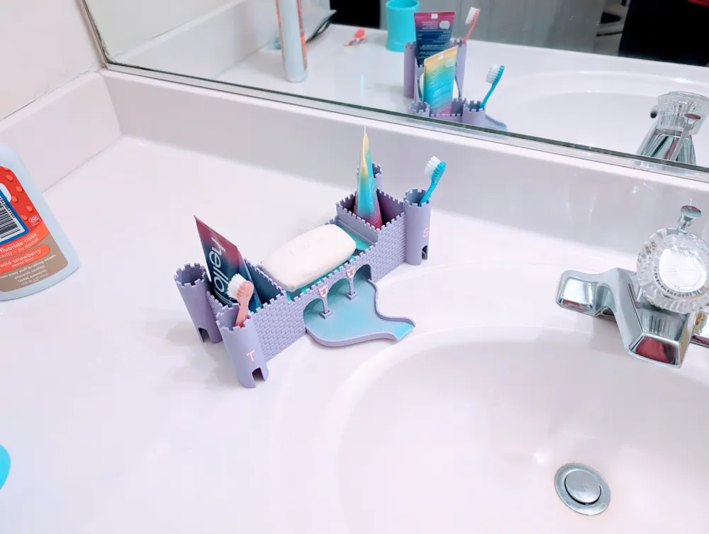 Kids Castle toothbrush, toothpaste, soap holder - Free 3D Print Model ...
