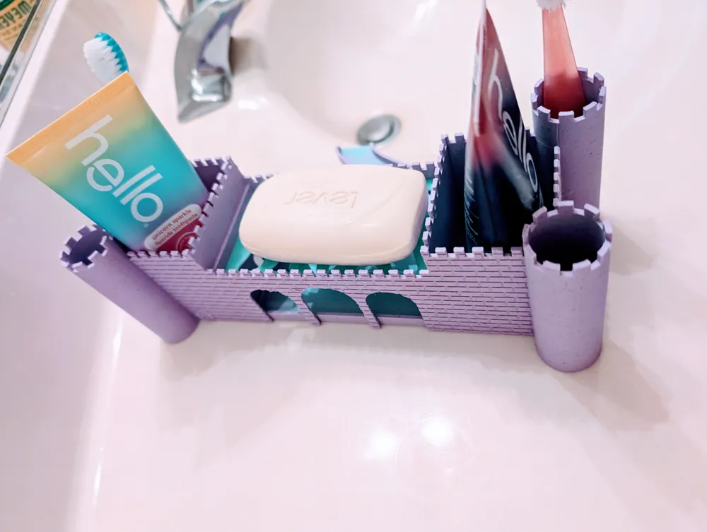 Kids Castle toothbrush, toothpaste, soap holder - Free 3D Print Model ...