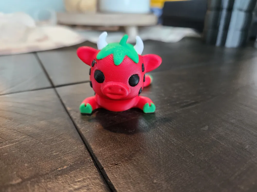Strawberry Cow Flexi – Articulated 3D Model - Free 3D Print Model ...