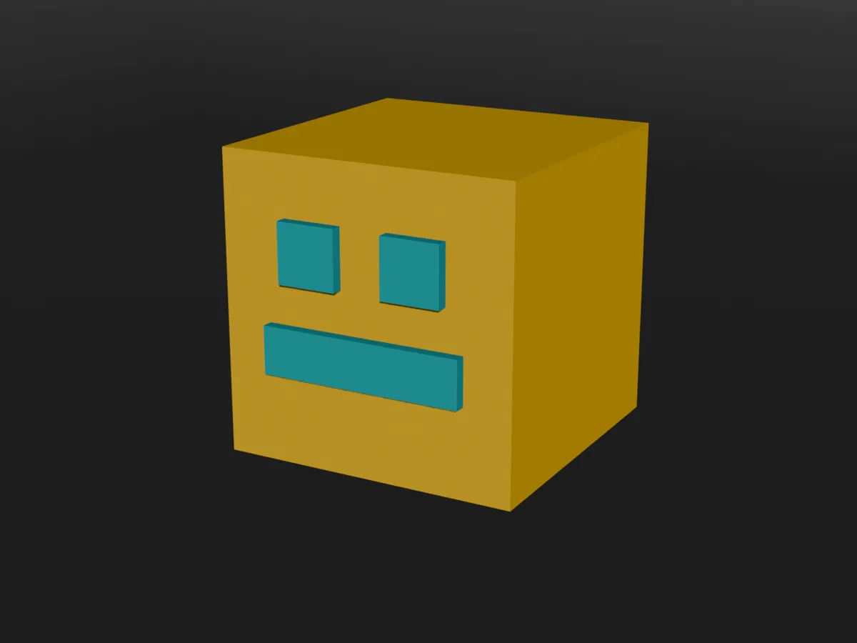 Geometry dash icon (Robtop) - Free 3D Print Model - MakerWorld