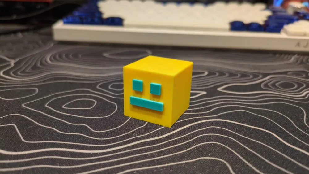 Geometry dash icon (Robtop) - Free 3D Print Model - MakerWorld