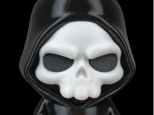 Death drinking coffee - Free 3D Print Model - MakerWorld