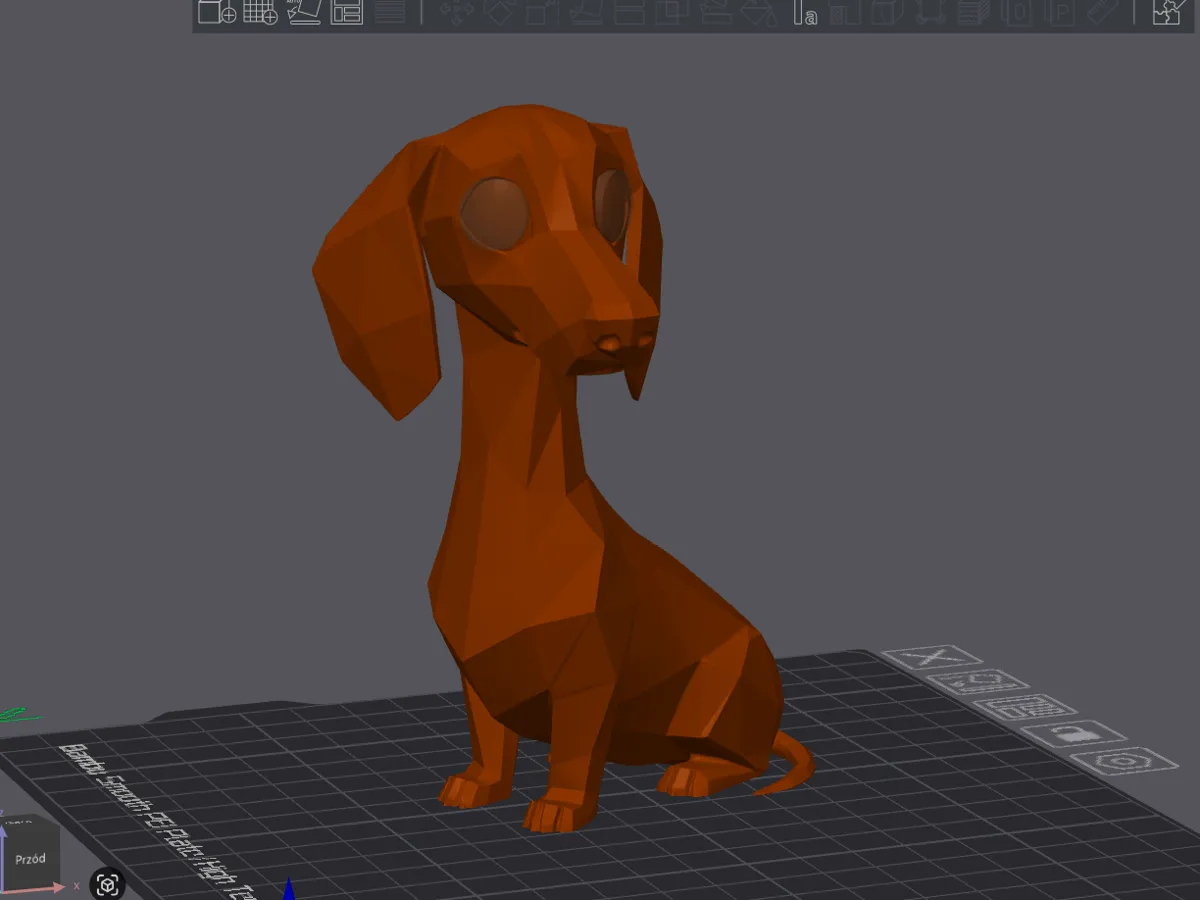 Dachshund low poly - Free 3D Print Model - MakerWorld