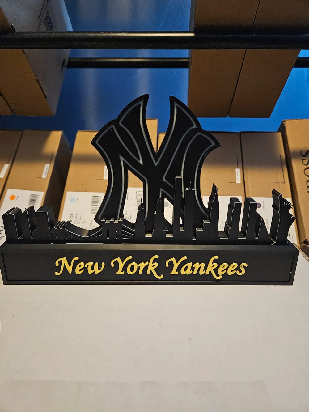 New york Yankees With skyline of New York City by Rotterdam_3d_Art ...
