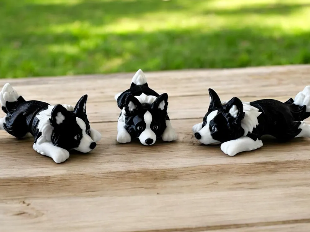 Mini Flexi Border Collie Puppy - Free 3D Print Model - MakerWorld