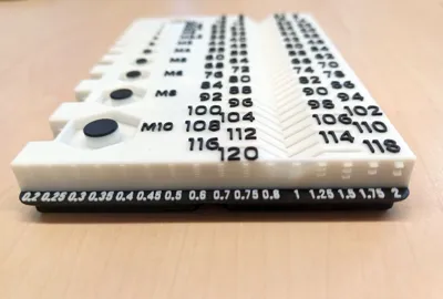 Screw Bolt Nut Pitch Thread Measuring Tool M1-M10 by MasterCake ...