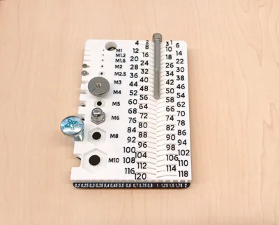 Screw Bolt Nut Pitch Thread Measuring Tool M1-M10 by MasterCake ...