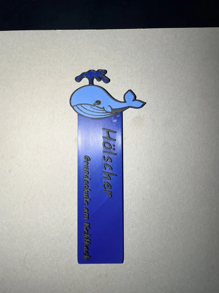 Bookmark Whale - Free 3D Print Model - MakerWorld