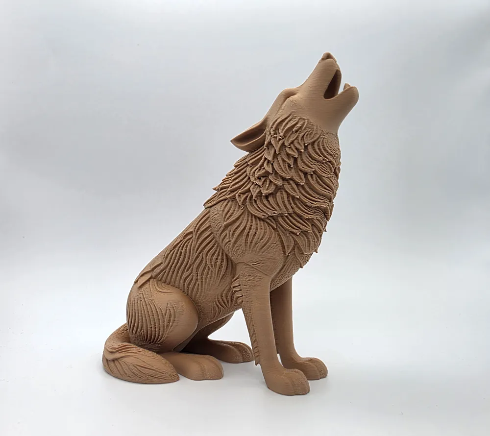 Howling Wolf Statue - Free 3D Print Model - MakerWorld