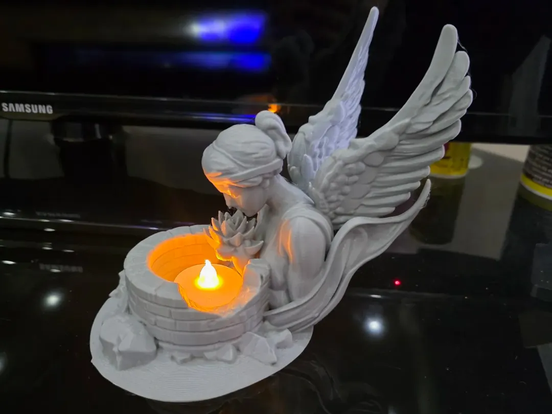 fallen angel well tealight by kos MakerWorld: Download Free 3D Models