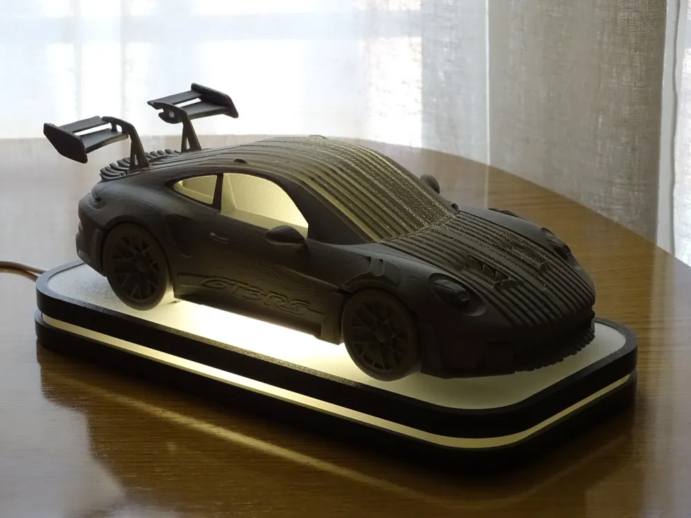 Porsche 911 GT3RS Flowing Layered Sculpture Lamp by Mr.Rod MakerWorld ...