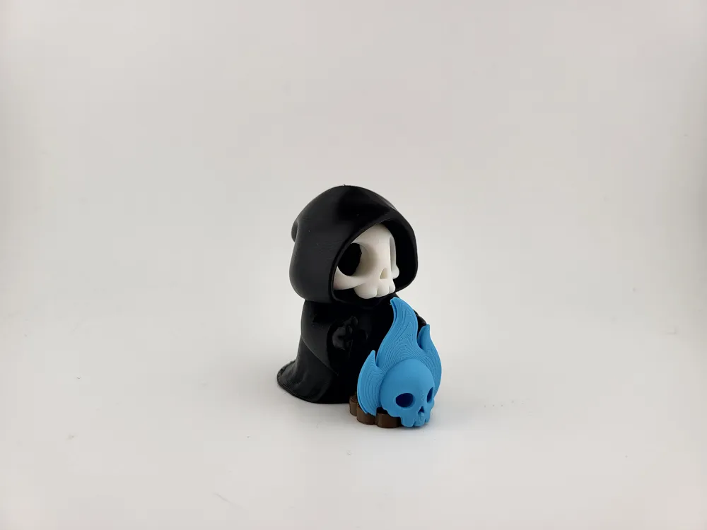 Kawaii Grim Reaper with Magic Flame Spooky 3D - Free 3D Print Model ...