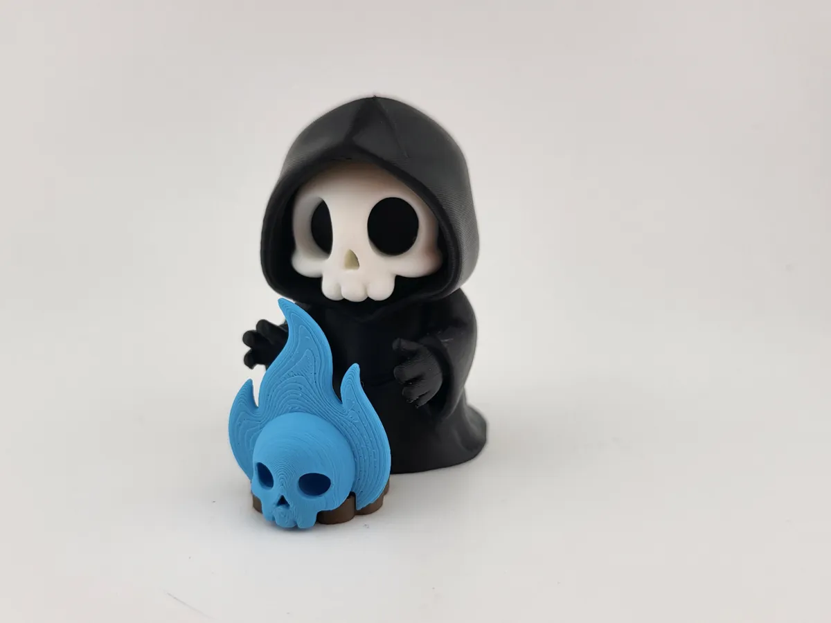 Kawaii Grim Reaper with Magic Flame Spooky 3D - Free 3D Print Model ...