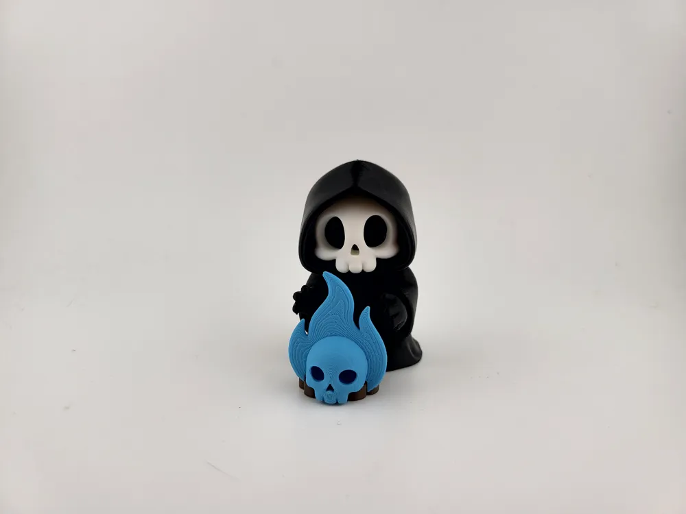 Kawaii Grim Reaper with Magic Flame Spooky 3D - Free 3D Print Model ...
