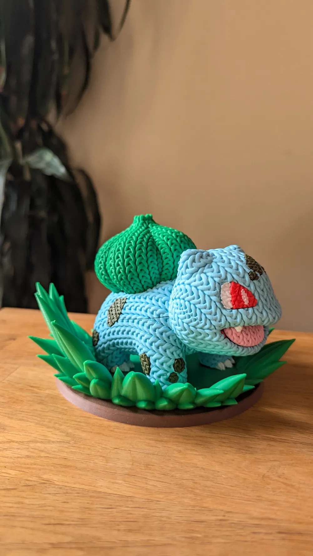 Pokemon Leaf Diorama for Knitted Bulbasaur Figure - Free 3D Print Model ...