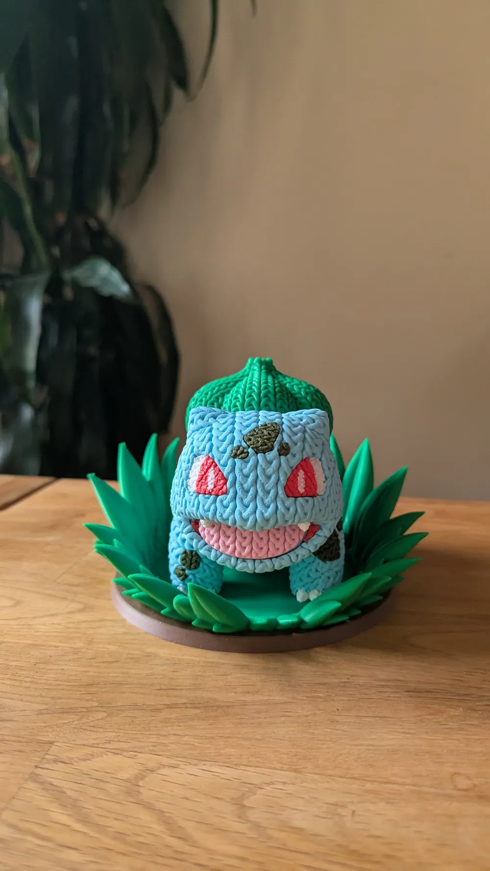 Pokemon Leaf Diorama for Knitted Bulbasaur Figure - Free 3D Print Model ...