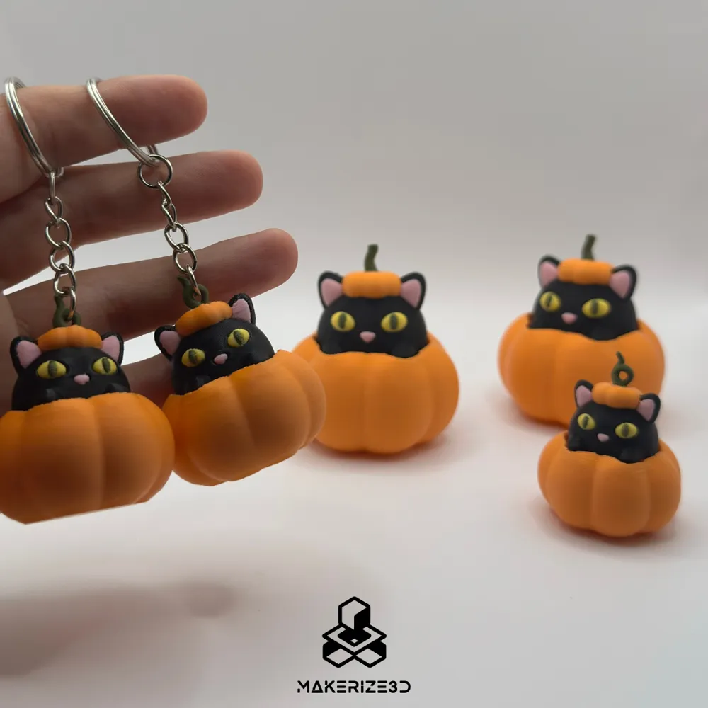 Pumpkin Cat Clicker by Makerize3D MakerWorld: Download Free 3D Models
