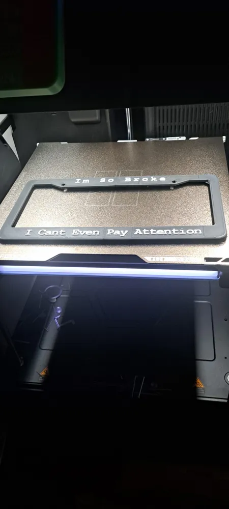 license plate frame - Free 3D Print Model - MakerWorld