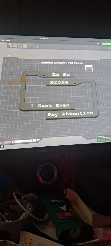 license plate frame - Free 3D Print Model - MakerWorld