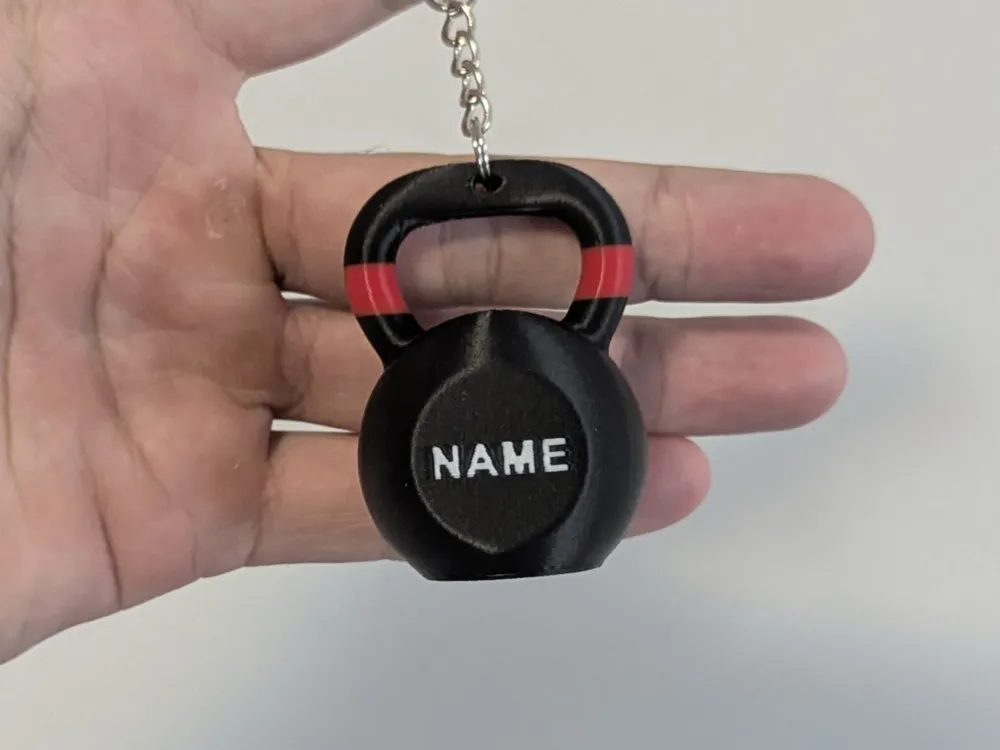 Personalized Kettlebell Keychain | Add Your Name by custom3dmodels ...