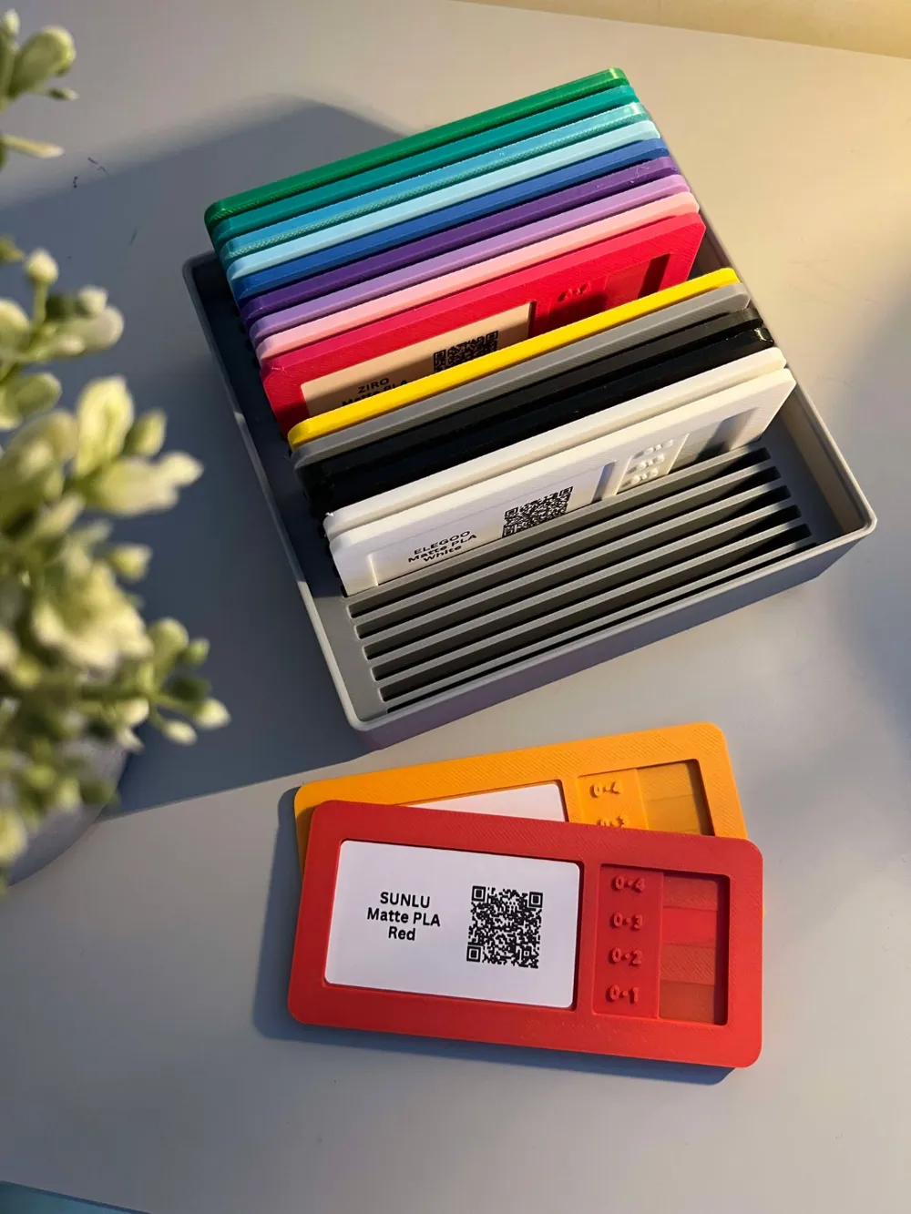 Gridfinity Filament Sample Card & Organiser by SirSnave - MakerWorld