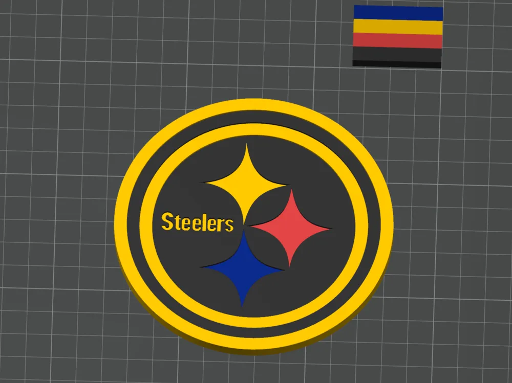 Pittsburgh Steelers Coaster by BigJoe Prints - MakerWorld