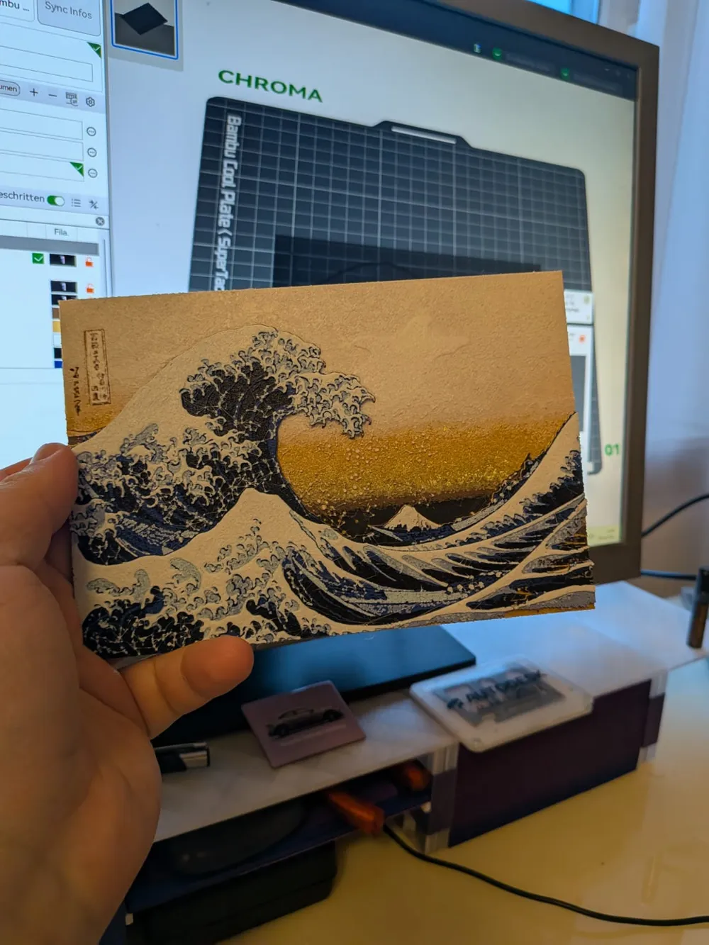 The Great Wave off Kanagawa - 3D Picture - Free 3D Print Model - MakerWorld