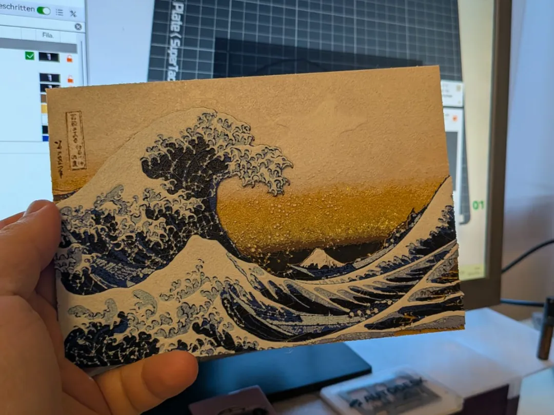 The Great Wave off Kanagawa - 3D Picture - Free 3D Print Model - MakerWorld