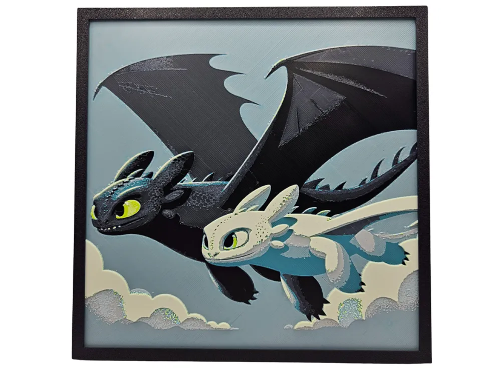 Toothless & Light Fury (How To Train Your Dragon) - Free 3D Print Model ...
