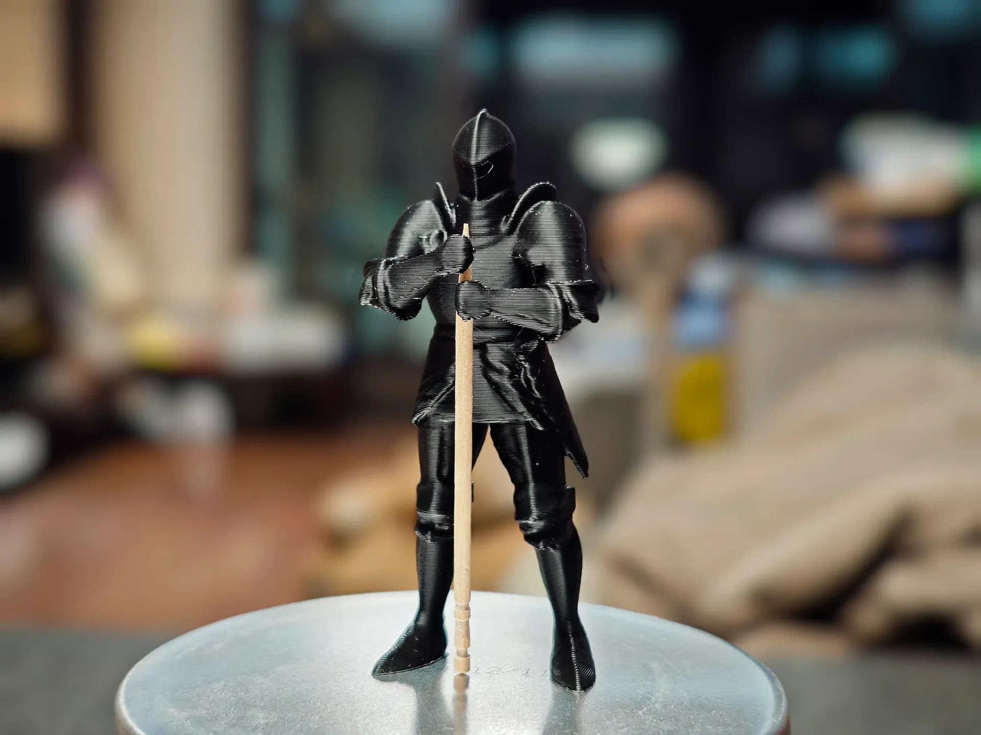 Armored Knight Toothpick Holder (only 7g filament) by ...