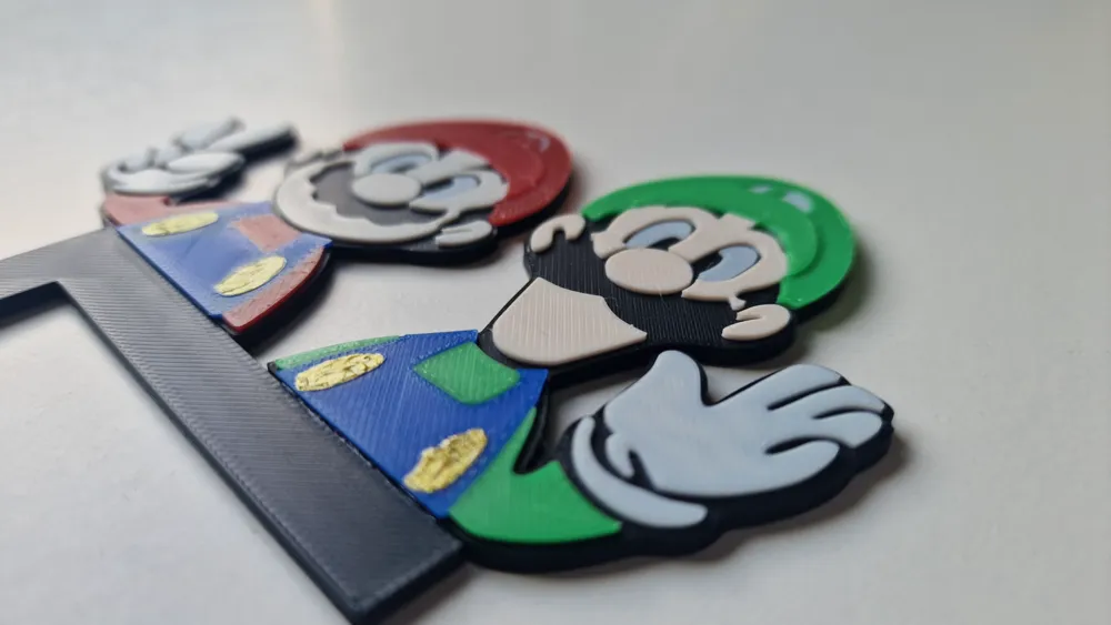 Mario and Luigi Sign by Cruzluck3d MakerWorld: Download Free 3D Models