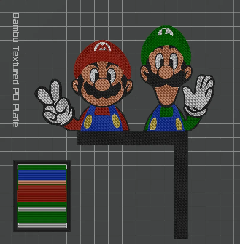 Mario and Luigi Sign by Cruzluck3d MakerWorld: Download Free 3D Models