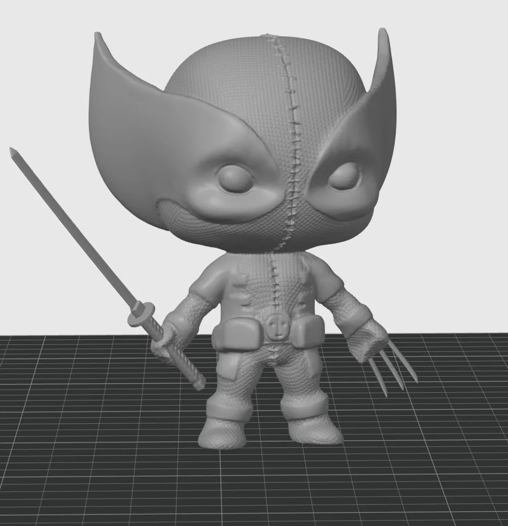 Deadpool Wolverine Fused Figure - Free 3D Print Model - MakerWorld
