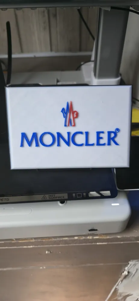 Moncler plaque by Topblades MakerWorld: Download Free 3D Models