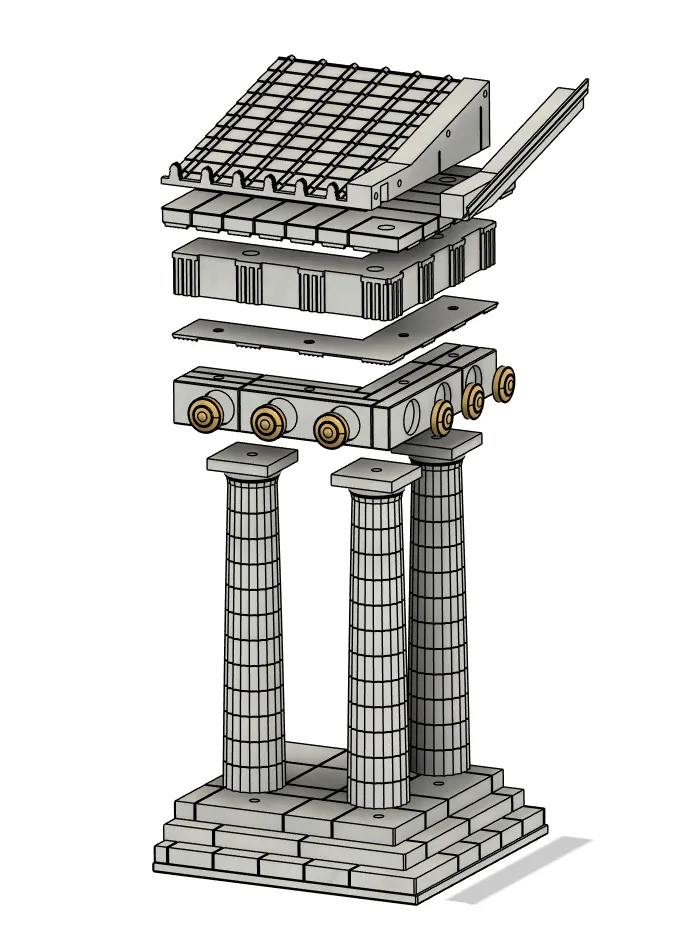 The Parthenon - Corner Section 1:100 scale model by beiherhund - MakerWorld