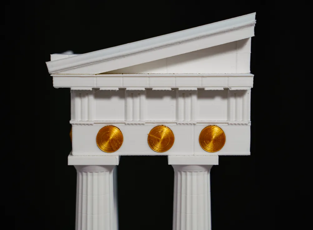 The Parthenon - Corner Section 1:100 scale model by beiherhund - MakerWorld