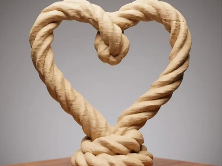 Heart with rope effect - Free 3D Print Model - MakerWorld