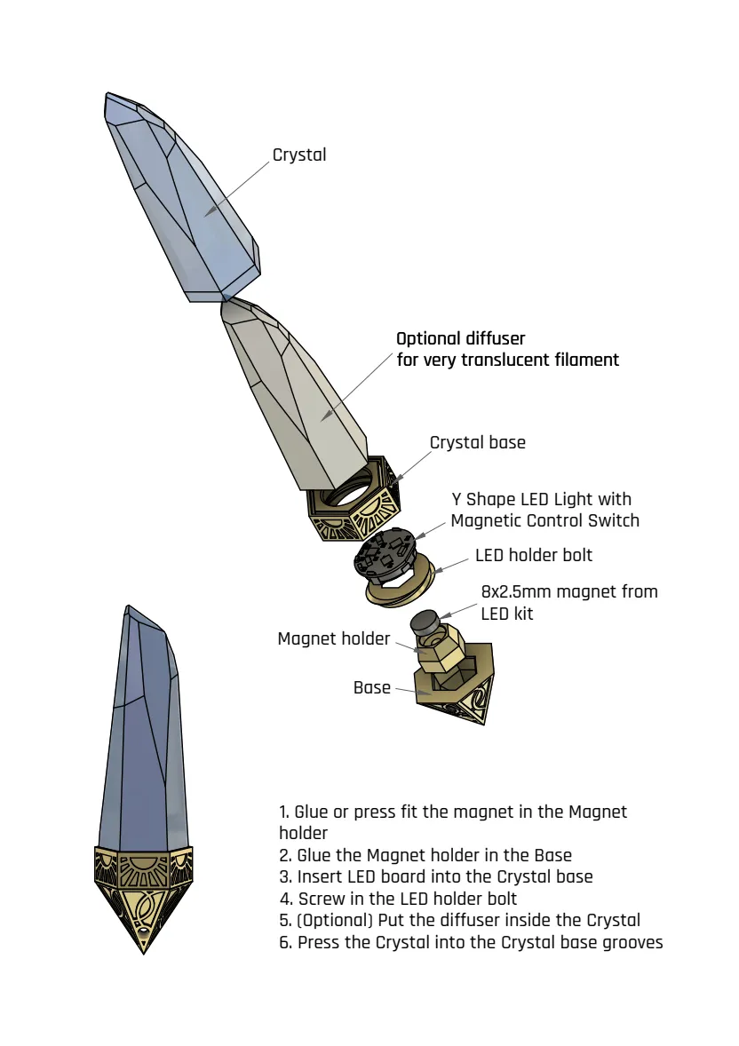 Crystal Ornament — LED-lit decoration by Jaatinen3D MakerWorld ...