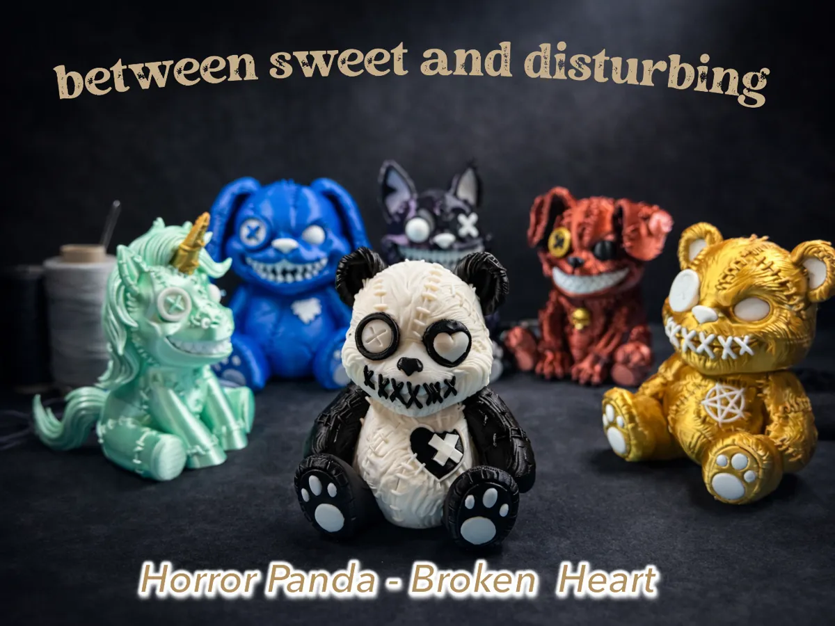 Horror Panda – Broken Heart - Free 3D Print Model - MakerWorld