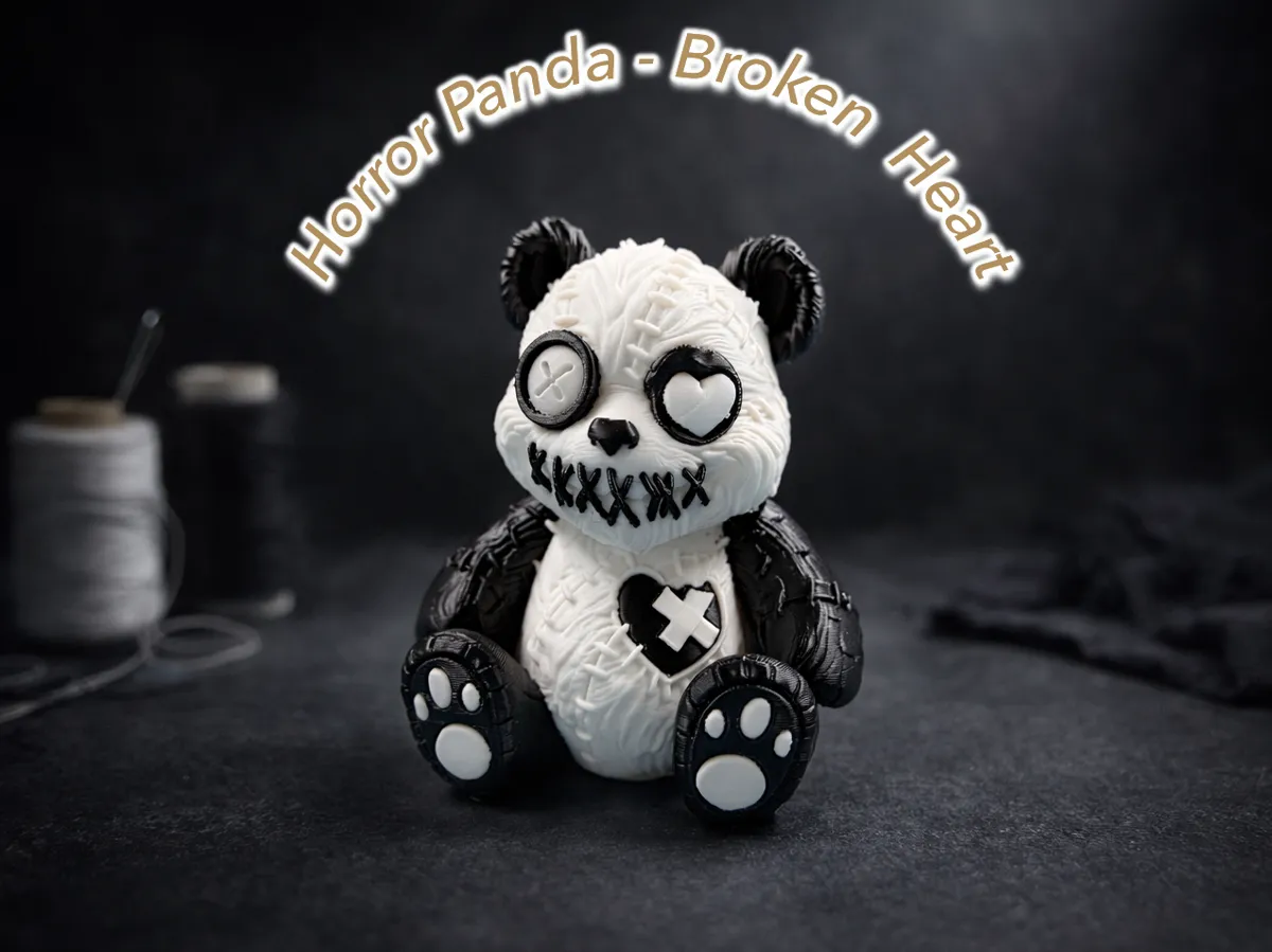 Horror Panda – Broken Heart - Free 3D Print Model - MakerWorld